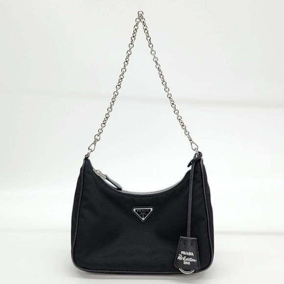 Prada | Bags | Prada Nylon Chain Strap Hobo Bag | Poshmark